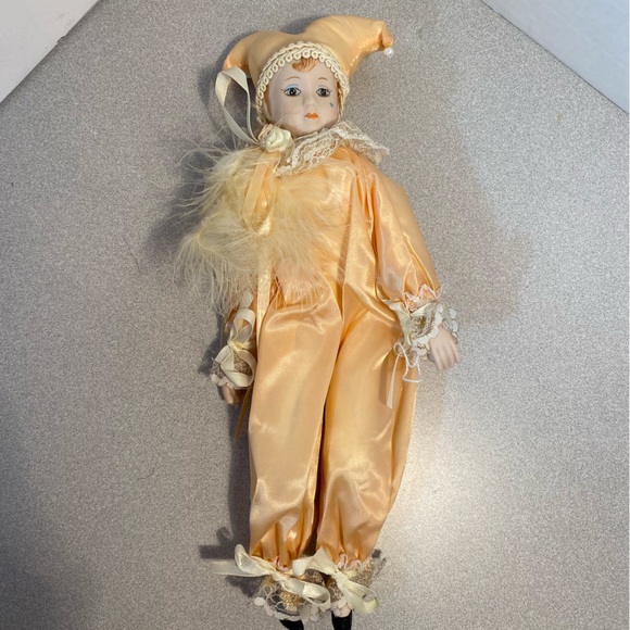 Vintage | Toys | Vintage Jester Porcelain Doll | Poshmark